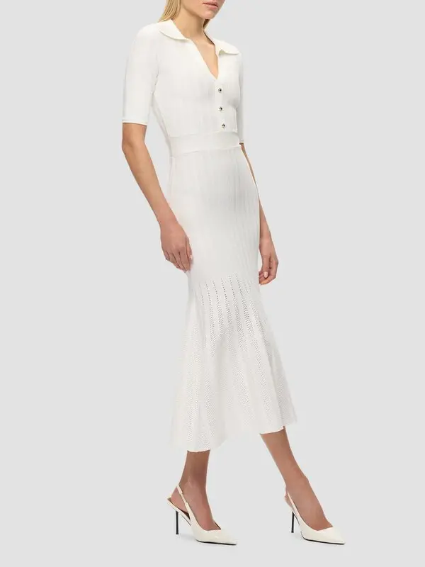 Herve Leger Adele Rib-knit Midi-dress