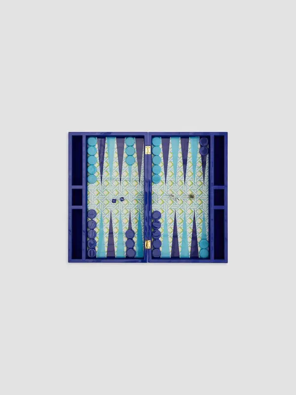 Jonathan Adler Basketweave Lacquer Backgammon Set
