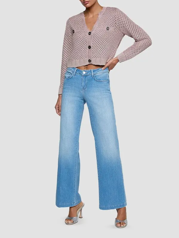 L'Agence Joanne Low-rise Wide-leg Jeans - Pacific