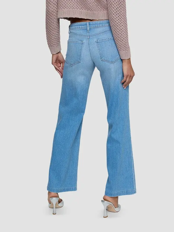 L'Agence Joanne Low-rise Wide-leg Jeans - Pacific