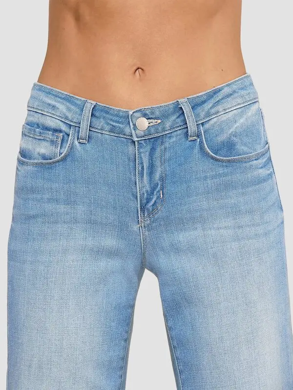 L'Agence Joanne Low-rise Wide-leg Jeans - Pacific