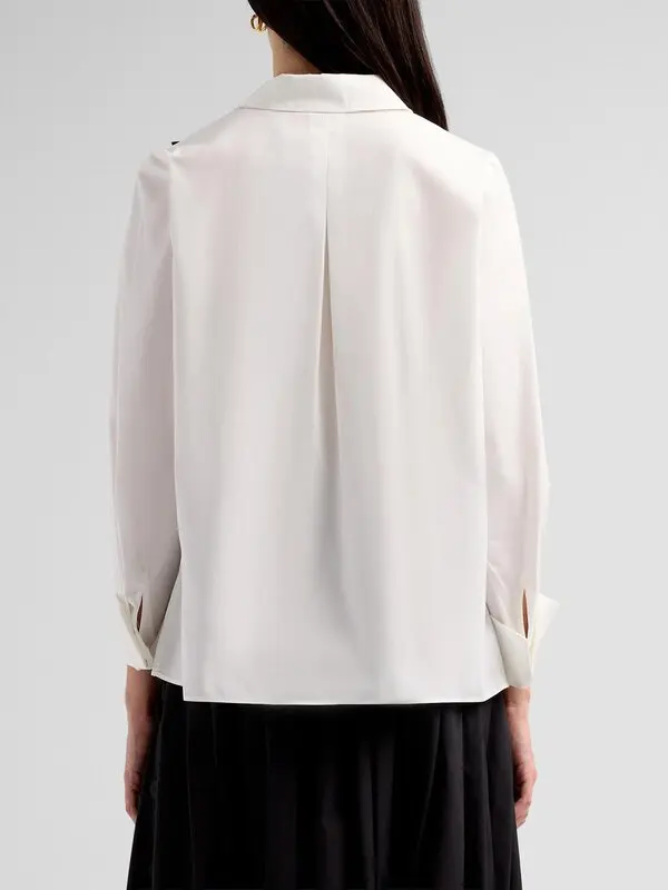 UNGARO Dylan Appliqué Button-front Blouse