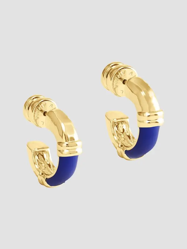 ANABEL ARAM Forza 18k-gold-plated & Lazuli Huggie Earrings