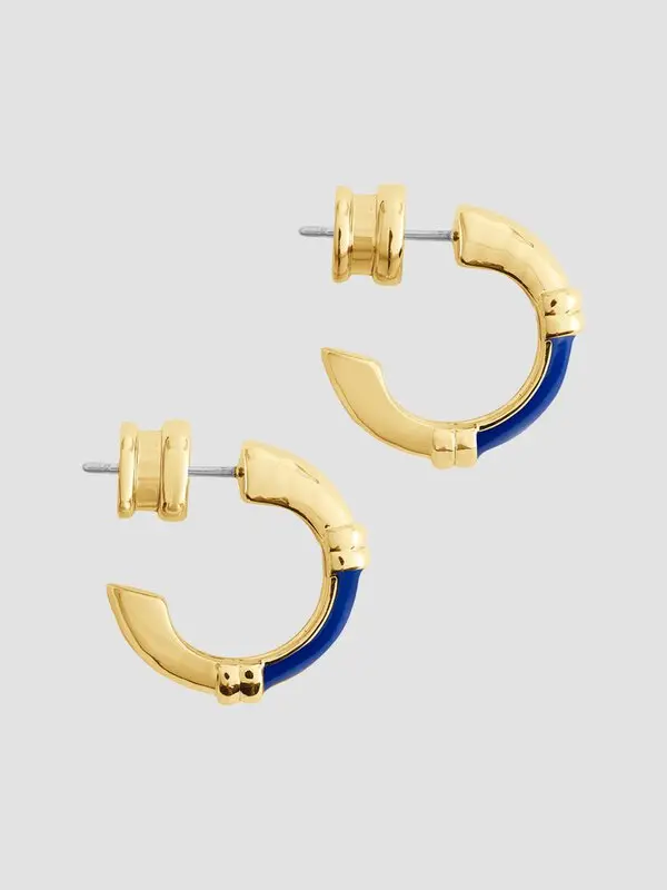 ANABEL ARAM Forza 18k-gold-plated & Lazuli Huggie Earrings