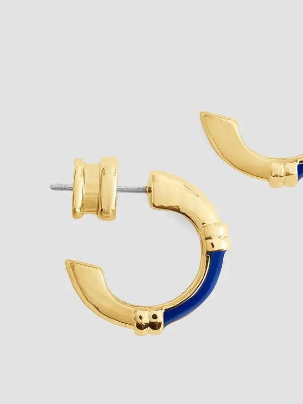 ANABEL ARAM Forza 18k-gold-plated & Lazuli Huggie Earrings