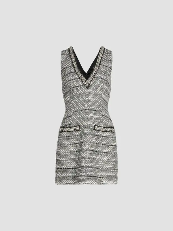 Veronica Beard Odele Embellished Cotton-blend Minidress