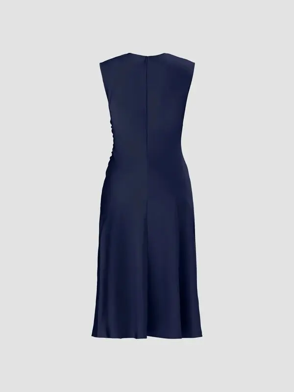 Herve Leger Satin Cowlneck Midi-dress