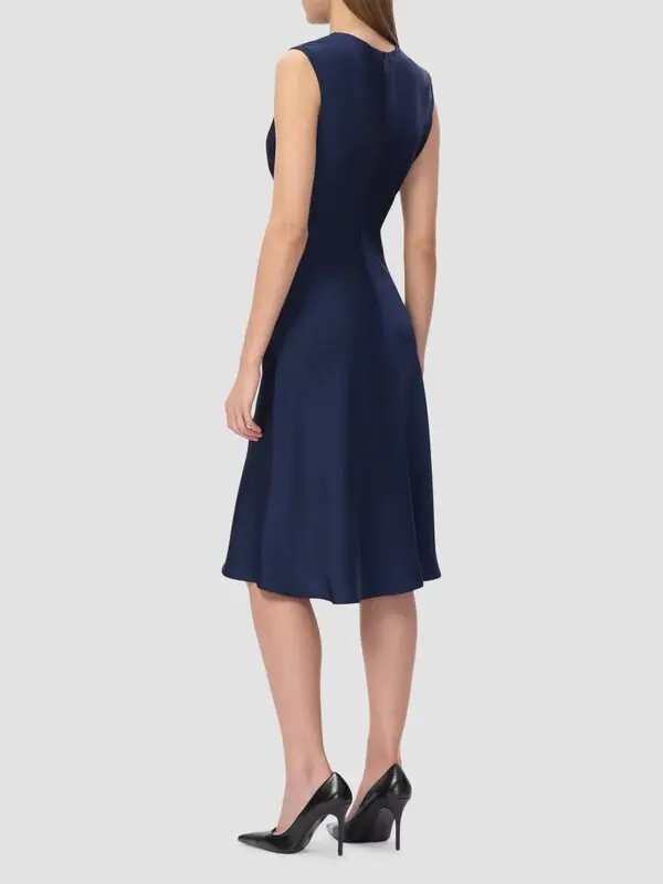 Herve Leger Satin Cowlneck Midi-dress