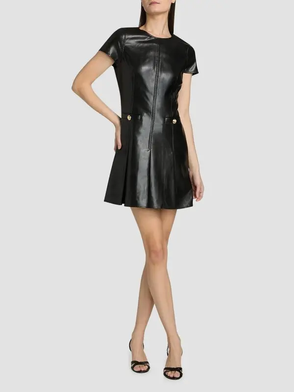 Cinq À Sept Nova Faux Leather Minidress