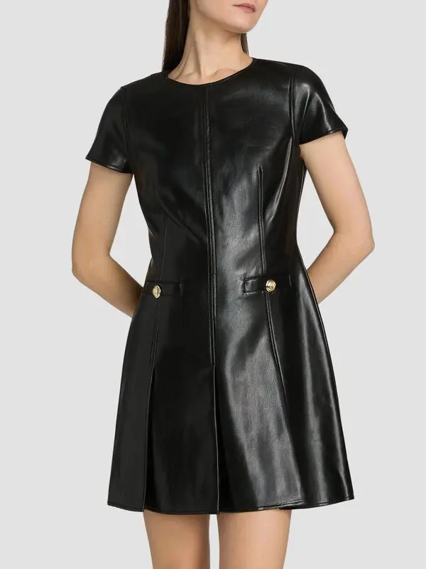 Cinq À Sept Nova Faux Leather Minidress