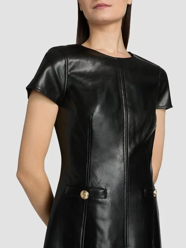 Cinq À Sept Nova Faux Leather Minidress