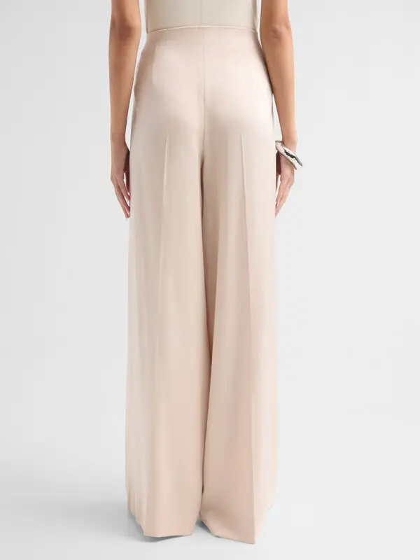 UNGARO Kai Satin Wide-leg Pants - Antique