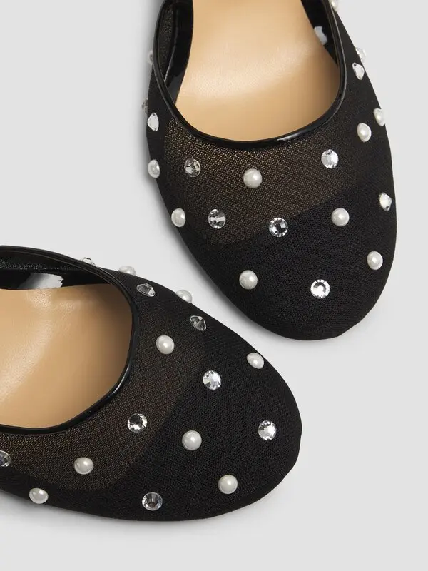 NALEBE Stellar 100mm Embellished Pumps - Black