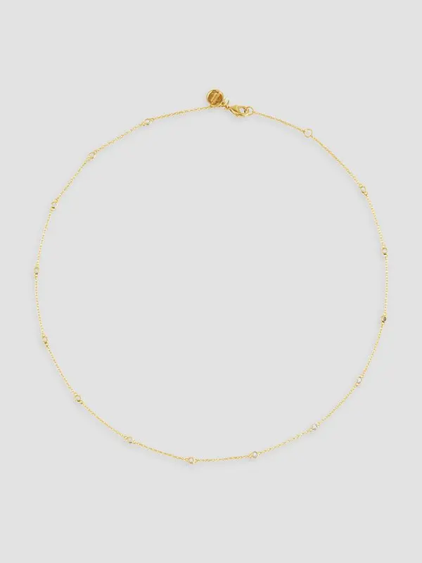 ANABEL ARAM 18k--plated & Cubic Zirconia Chain Necklace
