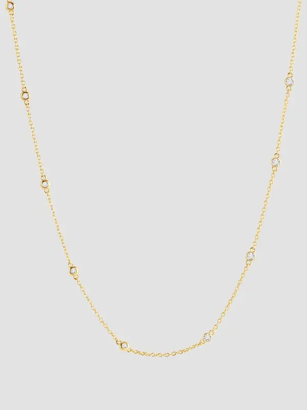 ANABEL ARAM 18k--plated & Cubic Zirconia Chain Necklace