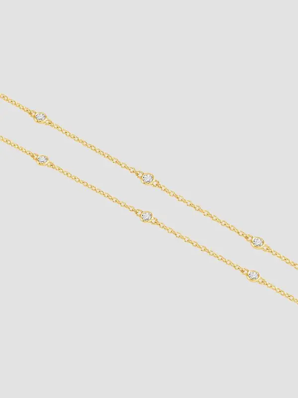ANABEL ARAM 18k--plated & Cubic Zirconia Chain Necklace
