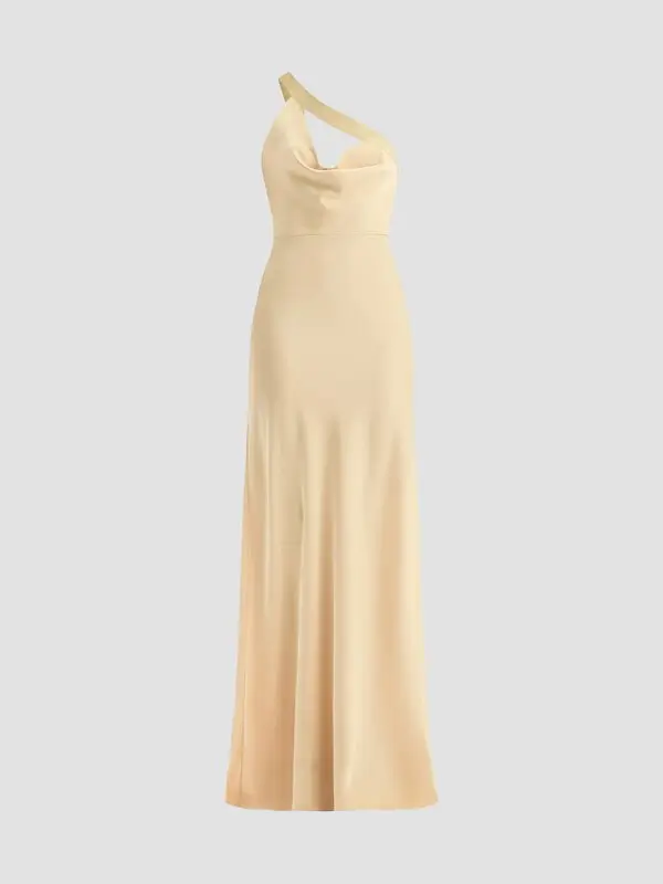 Herve Leger The Fiora Metallic Satin Gown