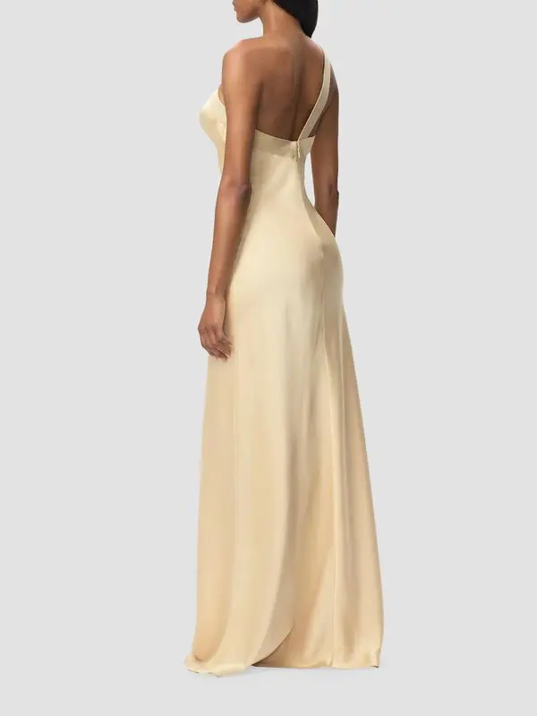 Herve Leger The Fiora Metallic Satin Gown