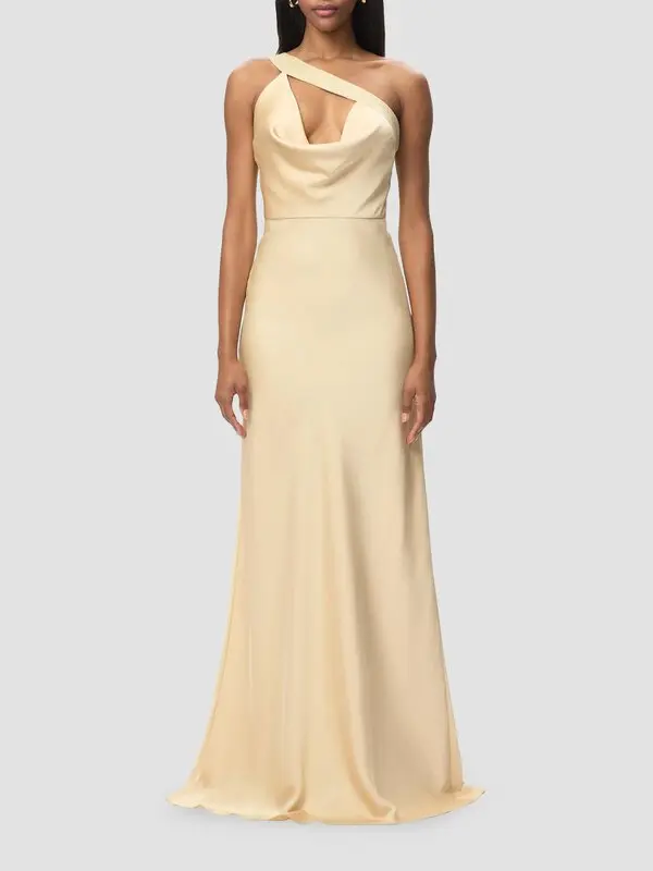 Herve Leger The Fiora Metallic Satin Gown