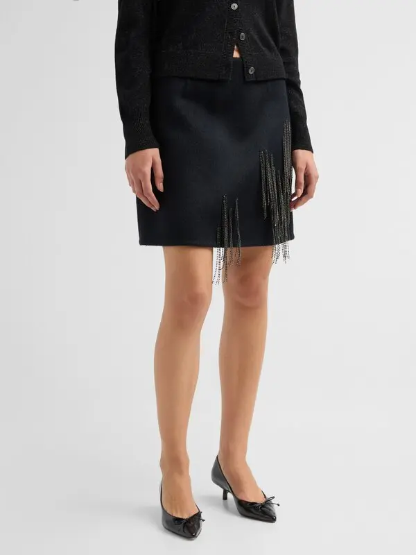 Kobi Halperin Scarlett Wool Silk Mini Skirt