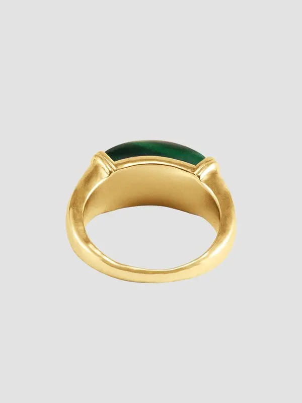 ANABEL ARAM Forza 18k--plated & Gemstone Ring - Malachite