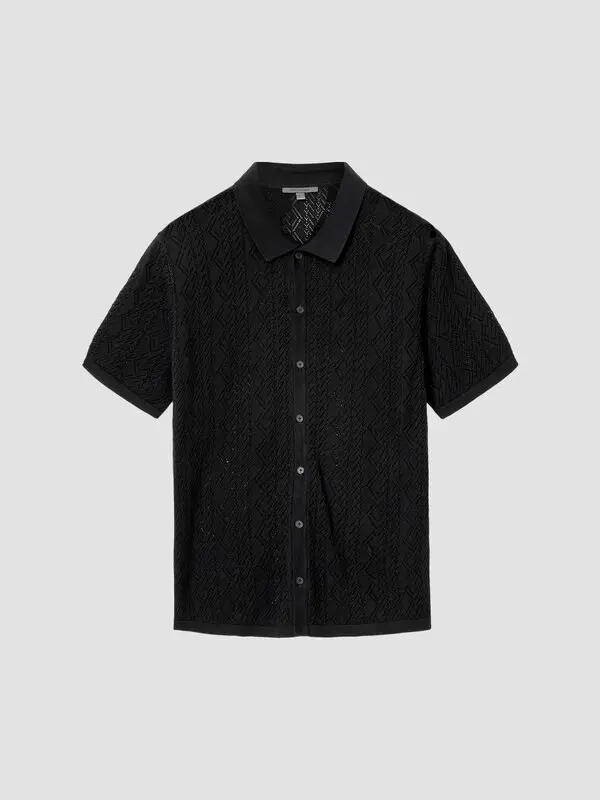 John Varvatos Emil Pointelle Sweater Shirt