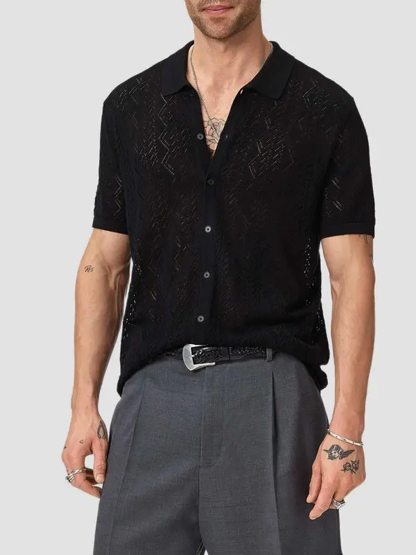John Varvatos Emil Pointelle Sweater Shirt