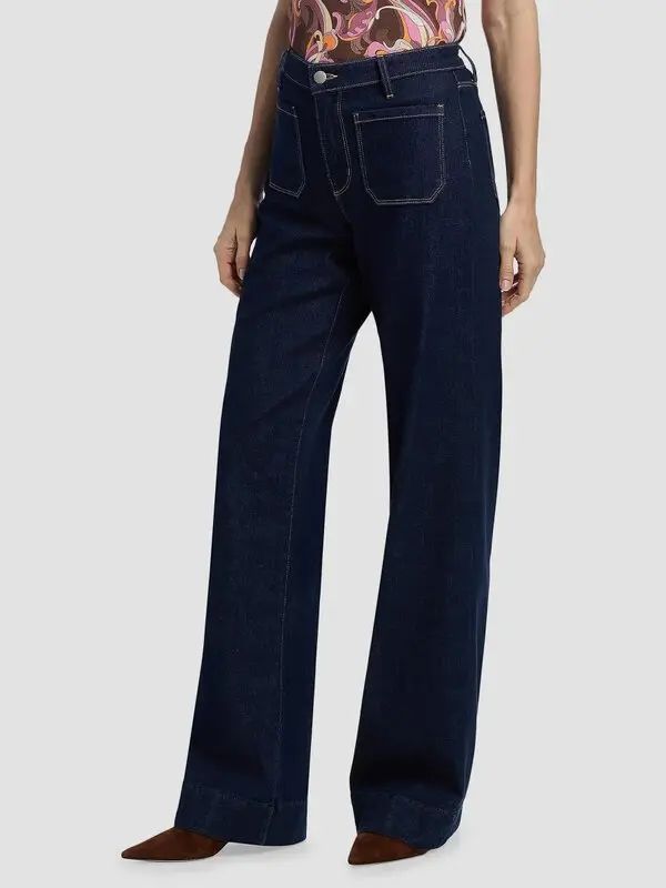 L'Agence Nolan Patch Pocket Wide-leg Jeans - Koval