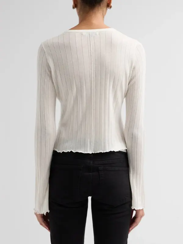 RE/DONE Isabelle Rib-knit Cardigan