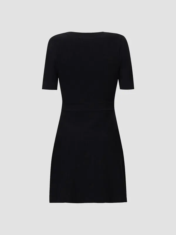 Herve Leger Winslow Button-embellished Minidress - Black