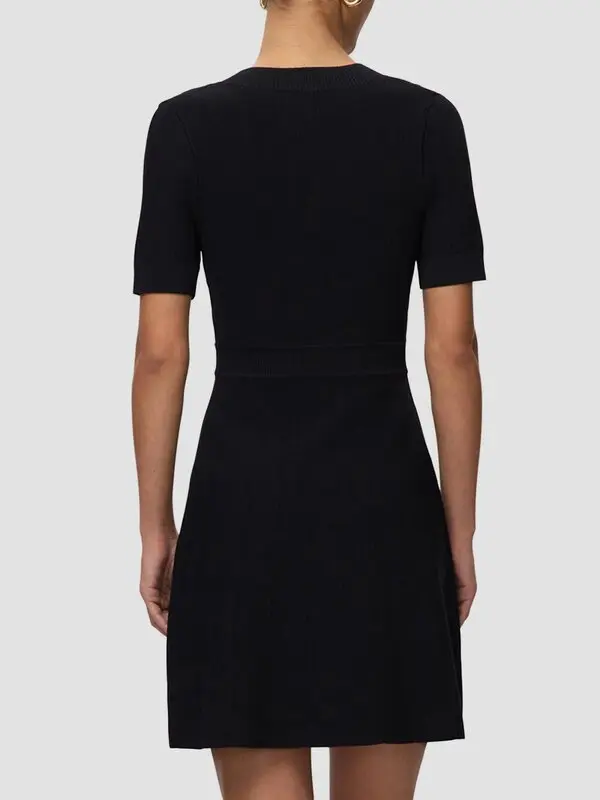 Herve Leger Winslow Button-embellished Minidress - Black