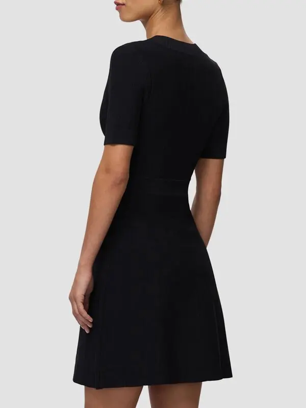 Herve Leger Winslow Button-embellished Minidress - Black