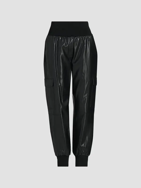 Cinq À Sept Giles Faux-leather Cropped Pants