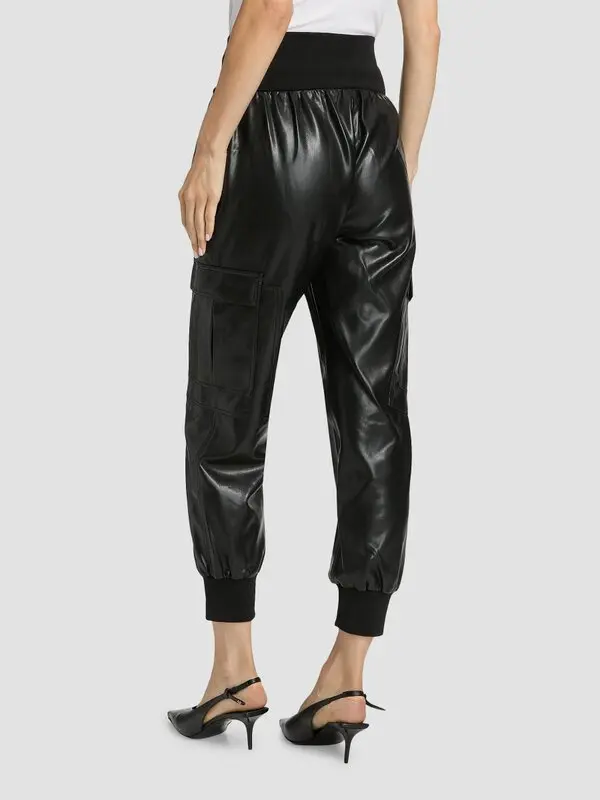 Cinq À Sept Giles Faux-leather Cropped Pants