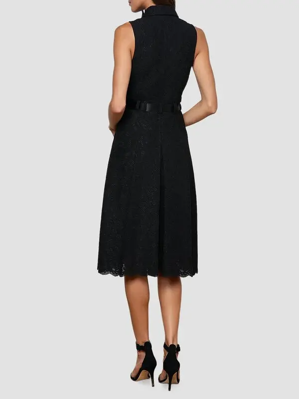 L'Agence Kylo Cotton-blend Lace Belted Shirtdress