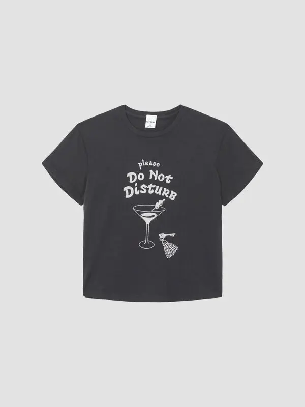 RE/DONE Hanes Dnd 50's Boxy T-shirt - Washed Black
