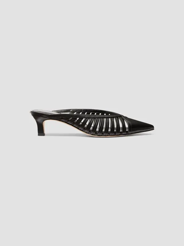 Michael Kors Adriana 55mm Leather Mules - Black