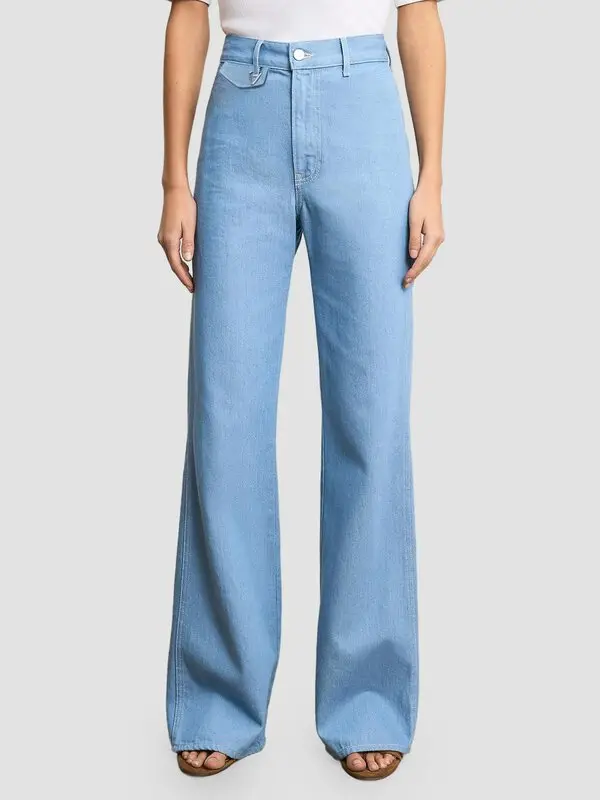 Veronica Beard Crosbie High-rise Wide-leg Denim Pants