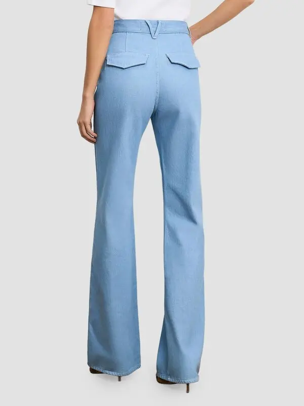 Veronica Beard Crosbie High-rise Wide-leg Denim Pants