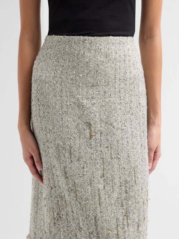 UNGARO Edith Tweed Knee-length Skirt