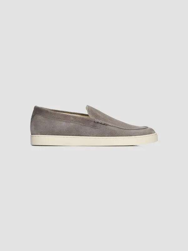 Brunello Cucinelli Herringbone Suede Loafers - Cloud