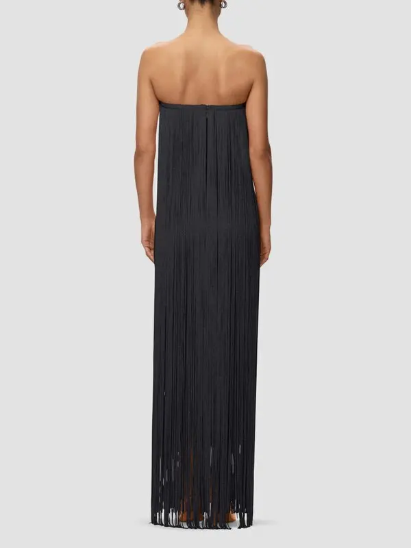 Herve Leger The Briar Strapless Fringe Gown