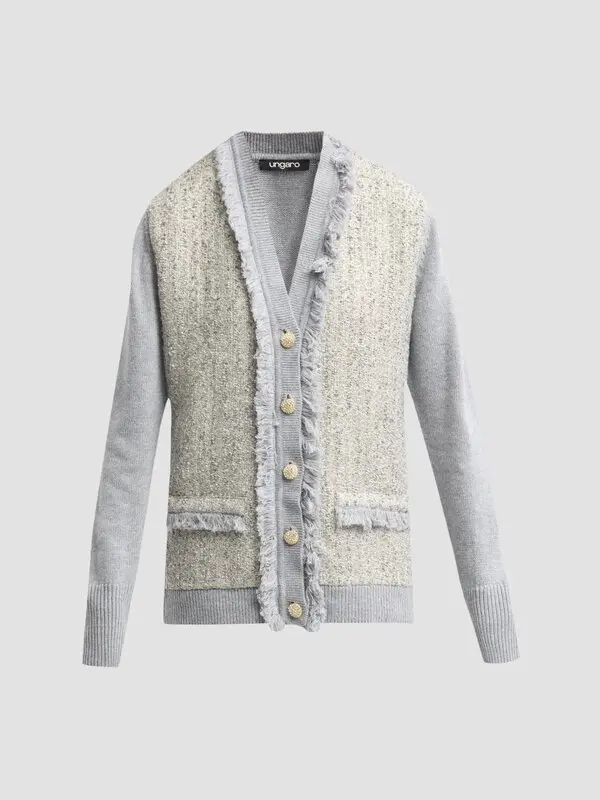 UNGARO Trina Tweed Cardigan