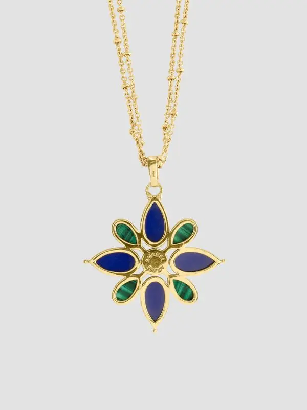 ANABEL ARAM Forza 18k--plated & Multi-gemstone Flower Pendant