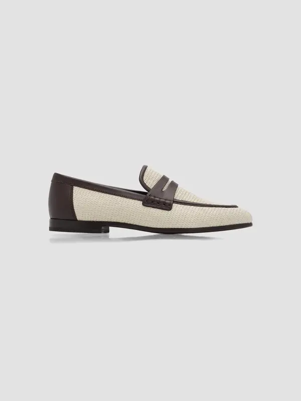 Brunello Cucinelli Micro Raffia Loafers