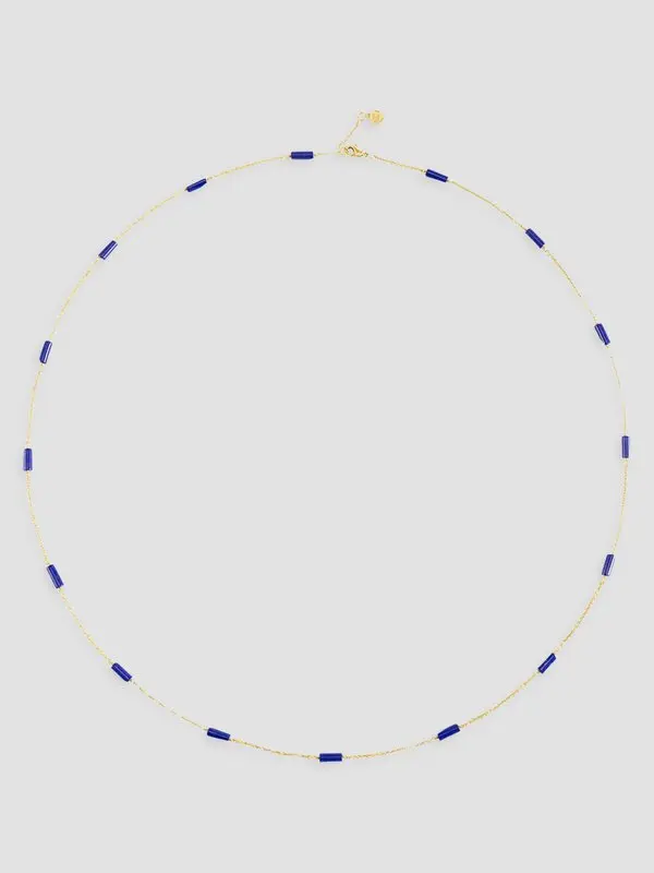 ANABEL ARAM Forza 18k-gold-plated & Lazuli Long Beaded Necklace