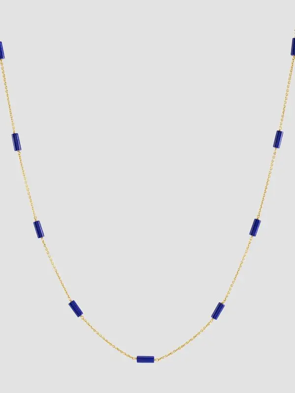 ANABEL ARAM Forza 18k-gold-plated & Lazuli Long Beaded Necklace