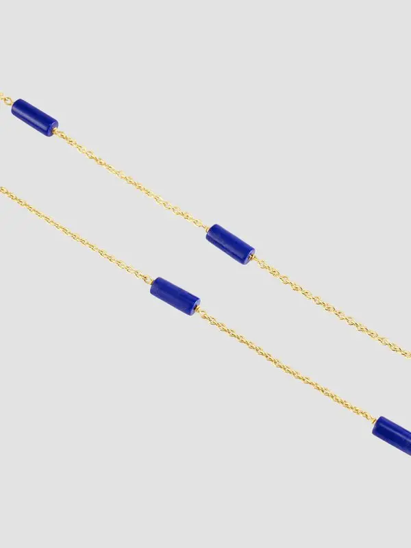 ANABEL ARAM Forza 18k-gold-plated & Lazuli Long Beaded Necklace