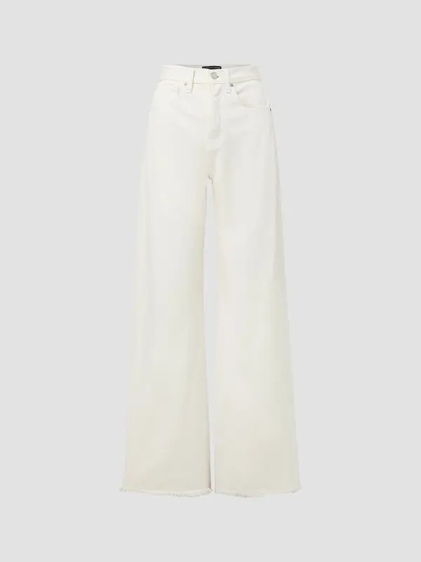 Veronica Beard Taylor High-rise Wide-leg Jeans - Ecru