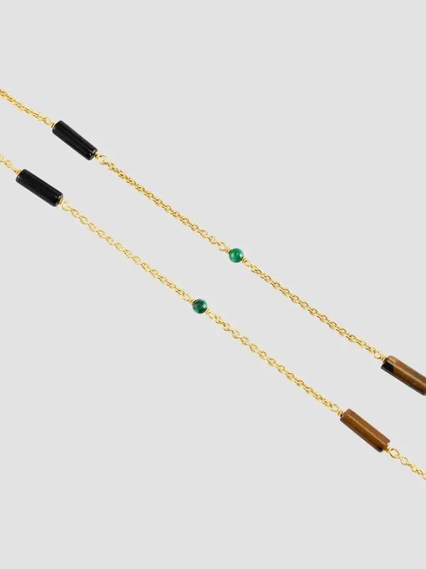 ANABEL ARAM Forza 18k--plated & Multi-gemstone Long Chain Necklace